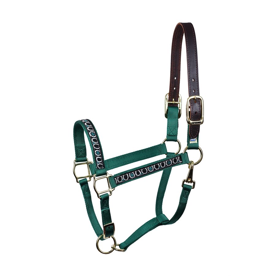 COB HUNTER GREEN HORSE SHOERIBBON SAFETY HALTER