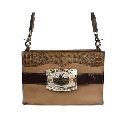 BELT BUCKLE PURSE - BROWN